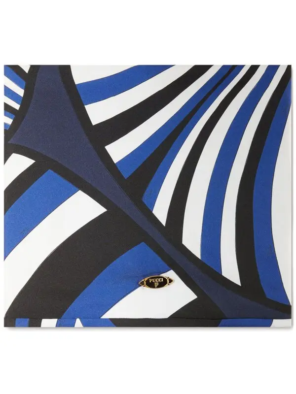 Emilio Pucci Iride-print Scarf - Blue
