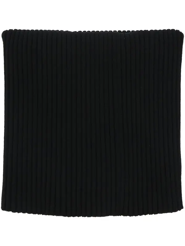 ALAINPAUL Ribbed Knit Neck Warmer - Black