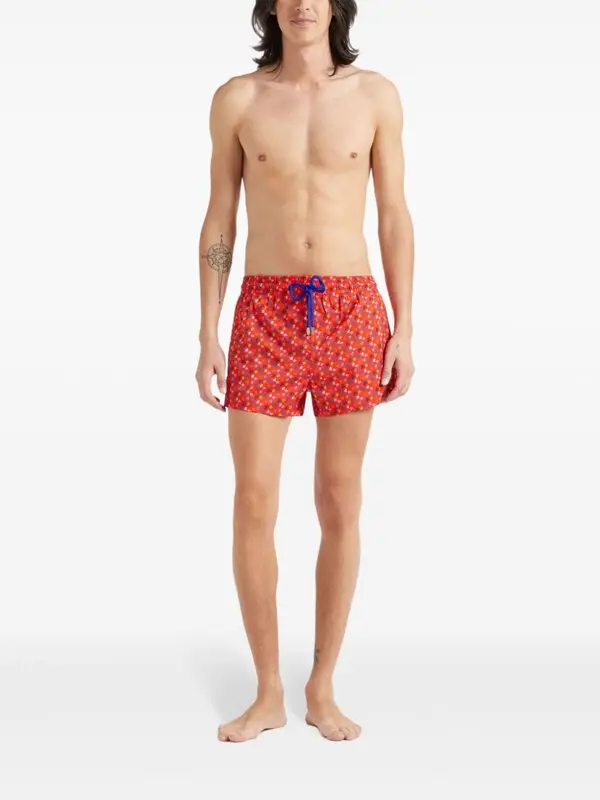 Vilebrequin Micro Ronde Des Tortues Swim Shorts - 201 Poppy Red/red