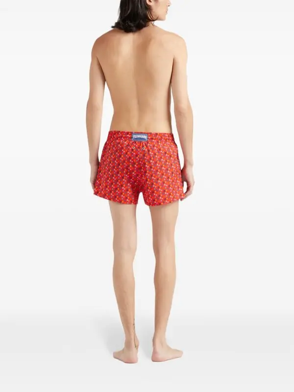 Vilebrequin Micro Ronde Des Tortues Swim Shorts - 201 Poppy Red/red