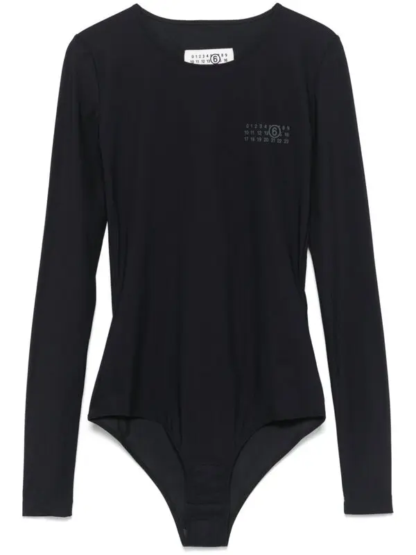 MAISON MARGIELA Numbers-motif Bodysuit - Black