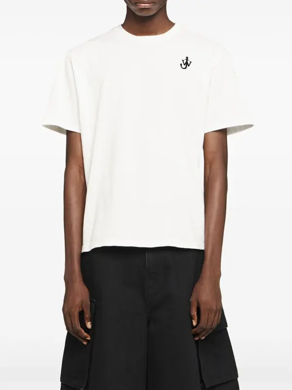 JW Anderson Anchor-embroidered T-shirt - White