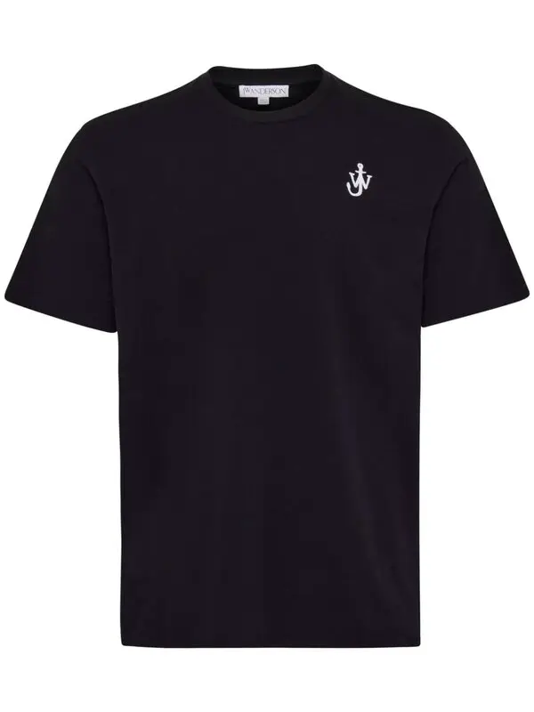 JW Anderson Anchor-embroidered T-shirt - Black