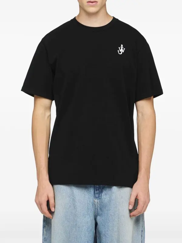 JW Anderson Anchor-embroidered T-shirt - Black
