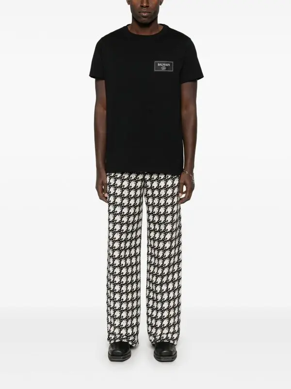 Balmain Logo-tag T-shirt - Black