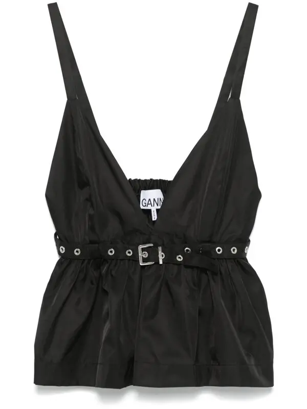 GANNI Duchesse Strap Top
