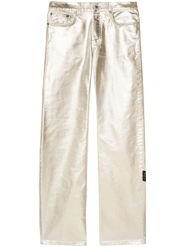 Off-White Susy Straight Leg Jeans - Silver