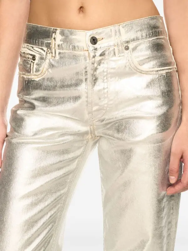 Off-White Susy Straight Leg Jeans - Silver