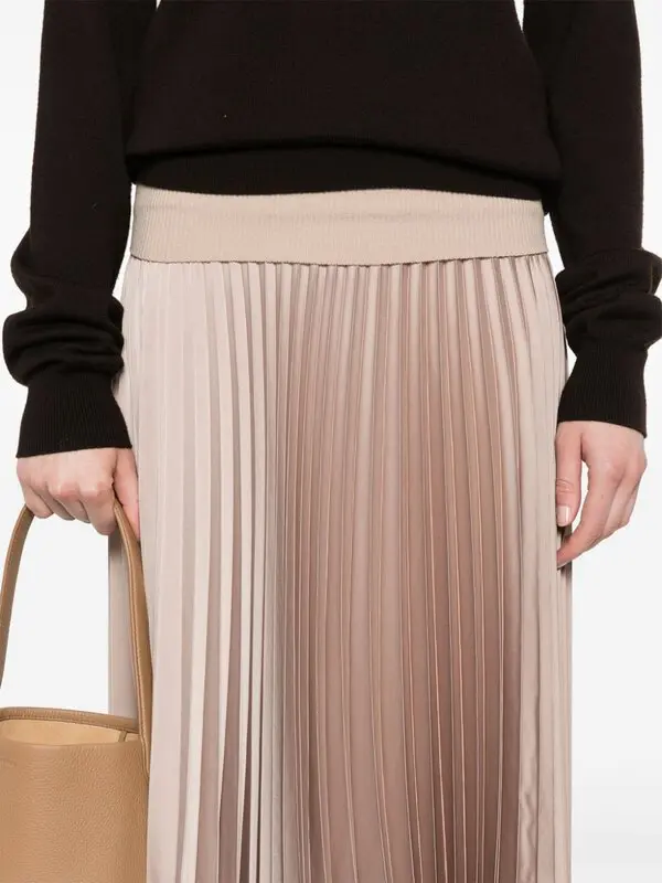 D.exterior Pleated Midi Skirt