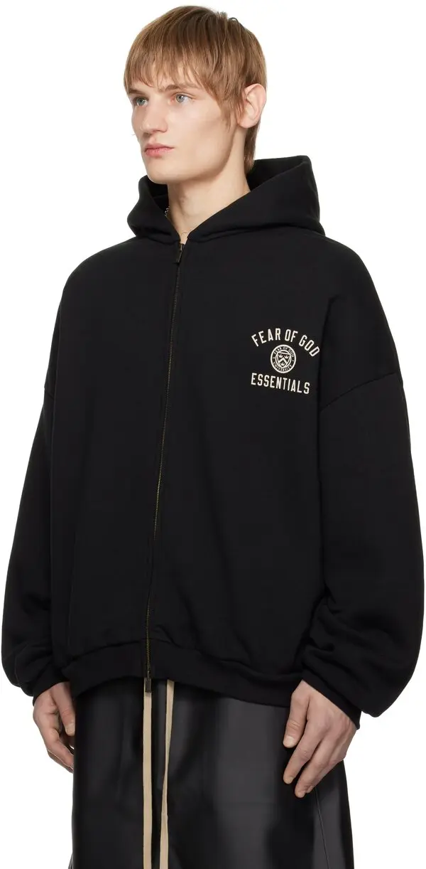 Fear Of God Heavy Fleece Fullzip Hoodie - Black | Editorialist