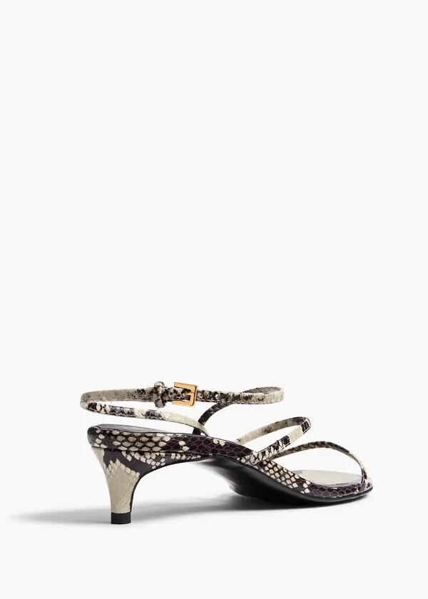 Khaite Loop Kitten Heel Sandals - Natural
