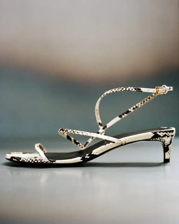 Khaite Loop Kitten Heel Sandals - Natural