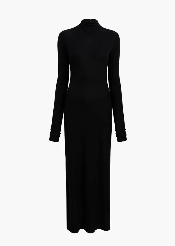 Khaite Norla Silk Cashmere Jersey Dress - Black