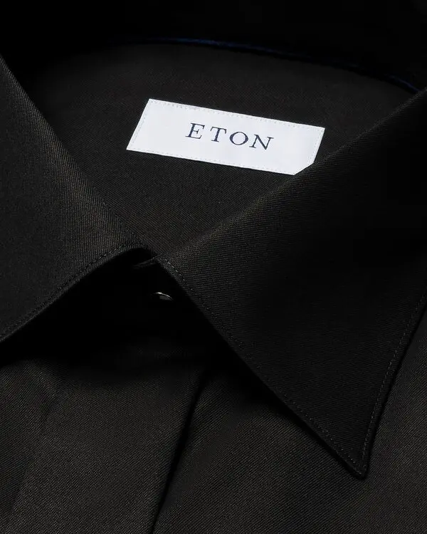 Eton Slim Fit Twill Fly Front Formal Shirt