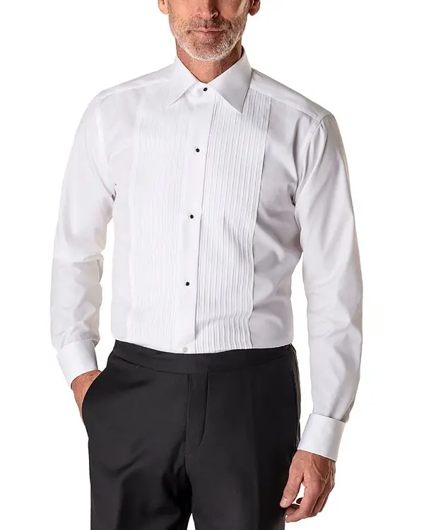 Eton Classic Fit Pleated Bib Formal Shirt - White