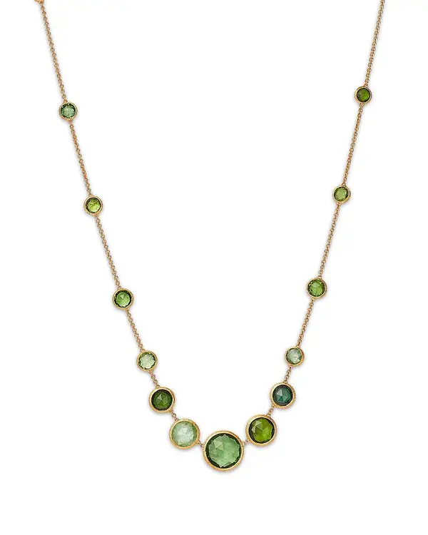 Marco Bicego 18k Yellow Gold Jaipur Tourmaline Necklace - Green/gold