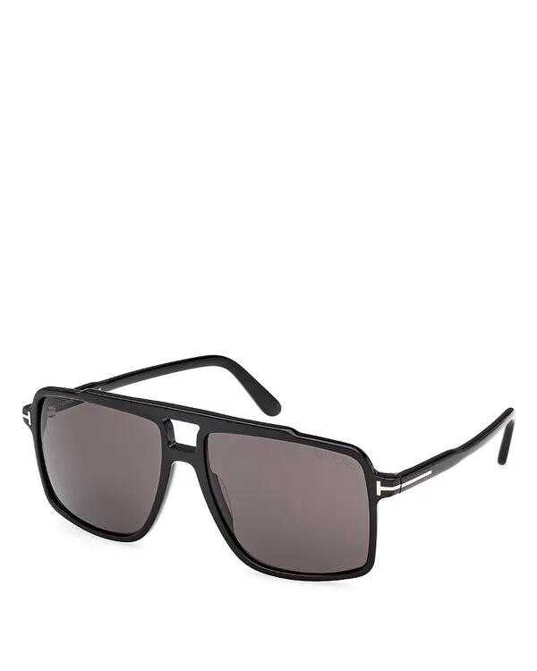 TOM FORD Pilot Sunglasses 56mm - Black/smoke