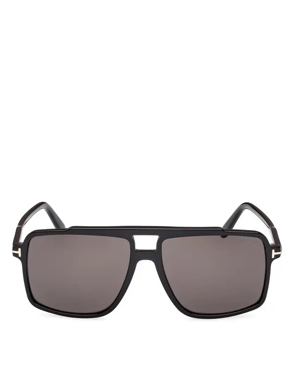 TOM FORD Pilot Sunglasses 56mm - Black/smoke