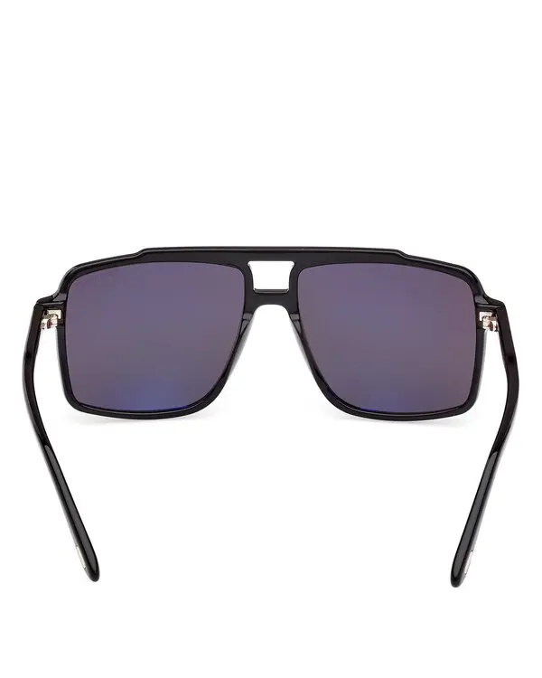 TOM FORD Pilot Sunglasses 56mm - Black/smoke
