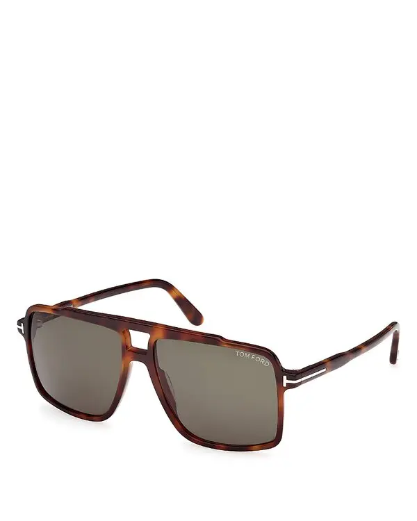 TOM FORD Pilot Sunglasses 56mm - Havana/green
