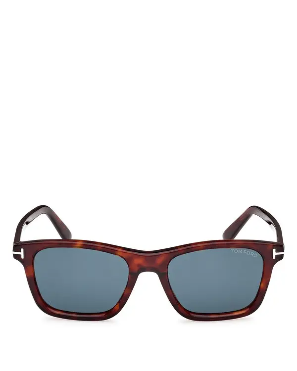 TOM FORD Square Sunglasses - Havana/blue