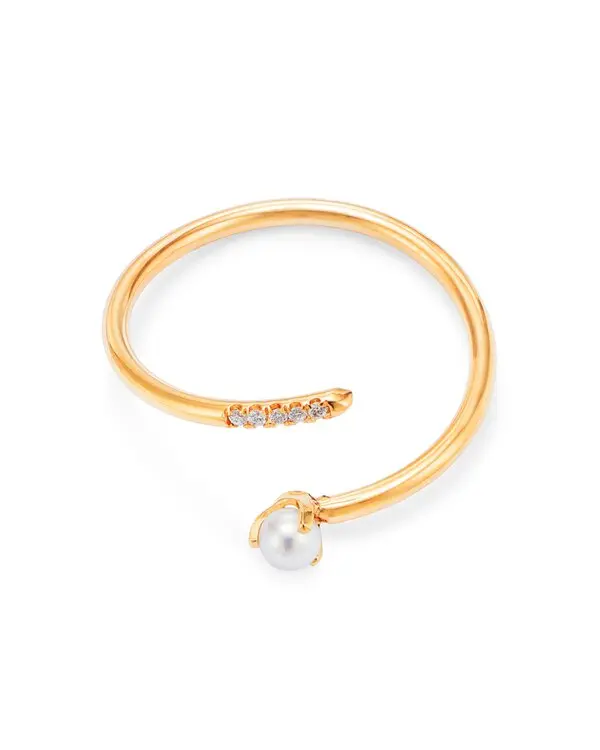 Zoe Chicco 14k Yellow Pearl And Diamond Ring - Gold