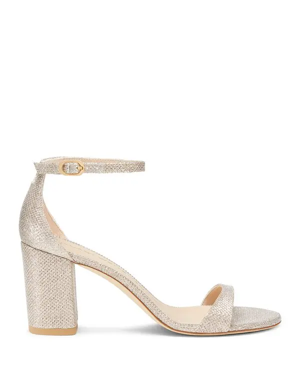 STUART WEITZMAN Nudist Block 75 Sandals - Poudre