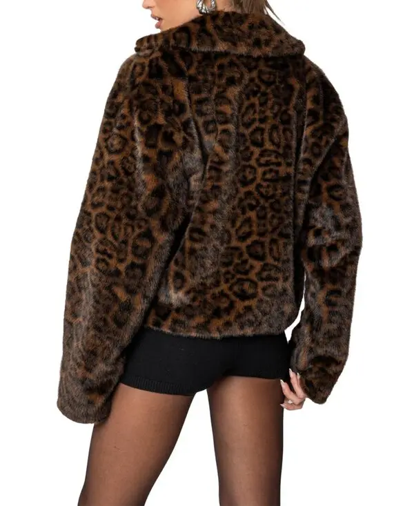EDIKTED Leopard Print Jacket