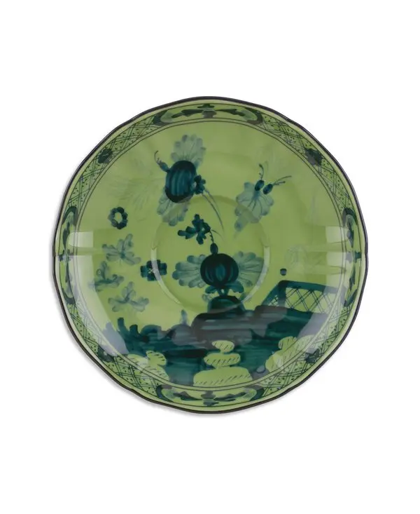 GINORI 1735 Oriente Italiano Tea Saucer - Dark Green