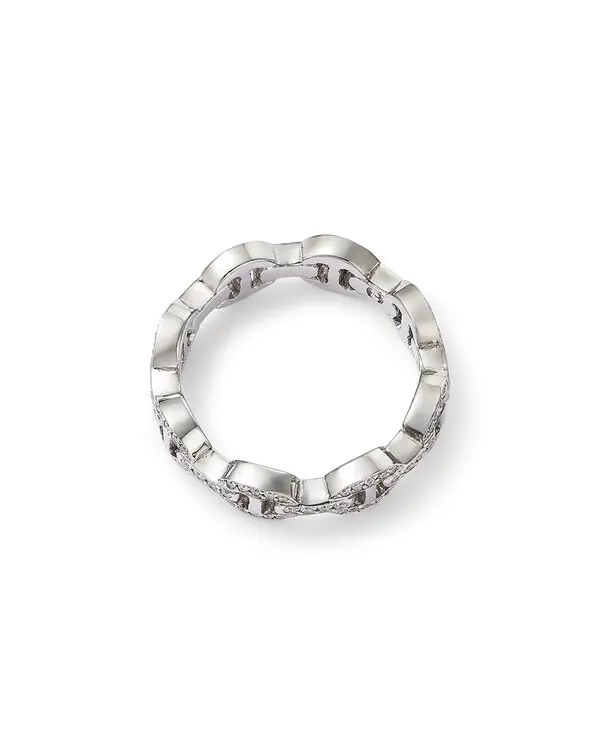 Hoorsenbuhs 18k Gold Diamond Tri Link Ring