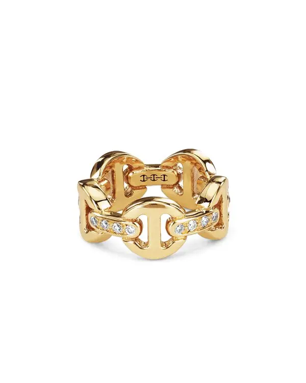 Hoorsenbuhs 18k Yellow Diamond Link Ring - Gold