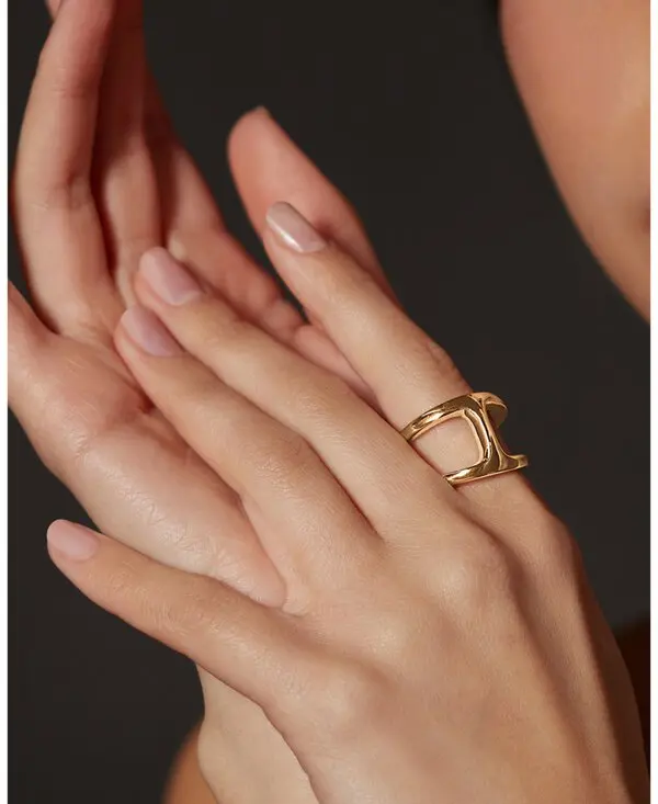Hoorsenbuhs 18k Yellow Phantom Statement Ring - Gold