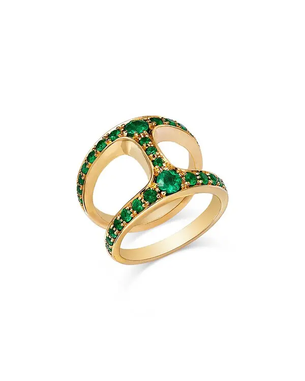 Hoorsenbuhs 18k Yellow Gold Emerald Ring - Green/gold