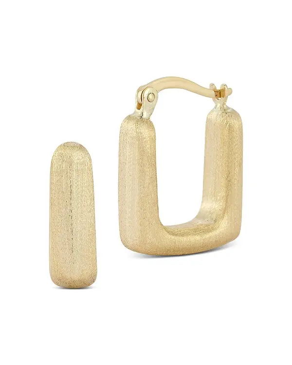 Bloomingdale'S 14k Yellow Satin Hoop Earrings - Gold