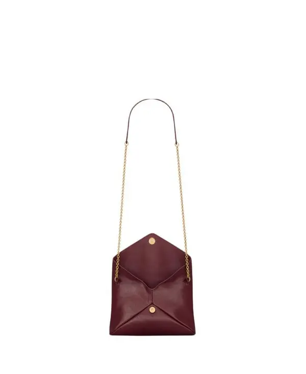 Saint Laurent Cassandre Chain Pouch - Dark Ruby