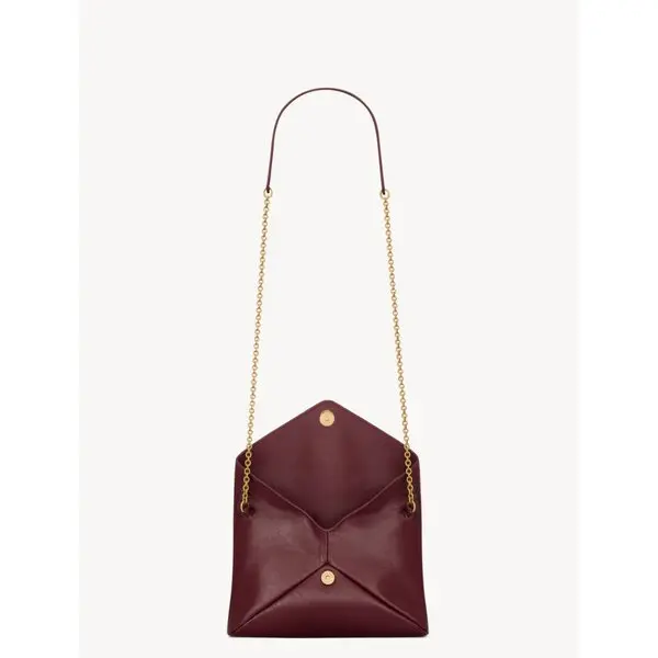 Saint Laurent Cassandre Chain Pouch - Dark Ruby