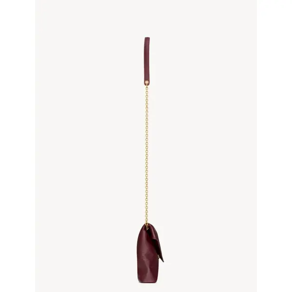 Saint Laurent Cassandre Chain Pouch - Dark Ruby