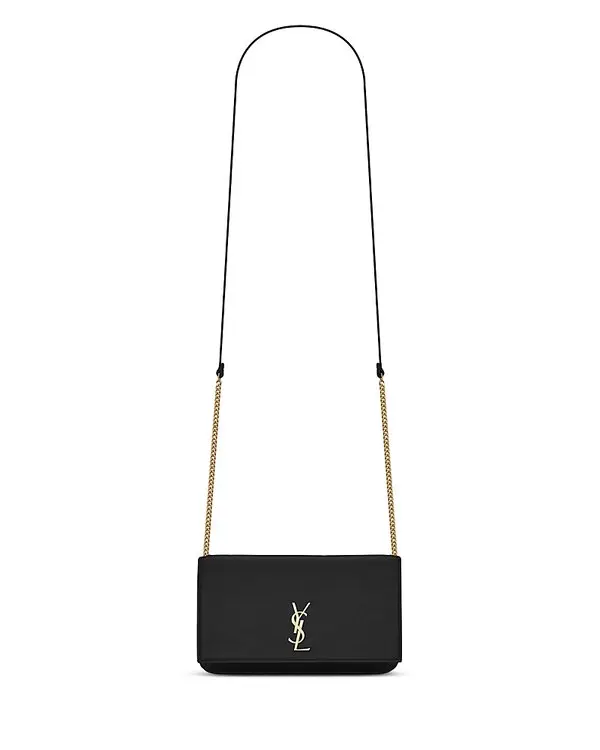 Saint Laurent Cassandre Crossbody Bag Phone Holder With Strap - Black