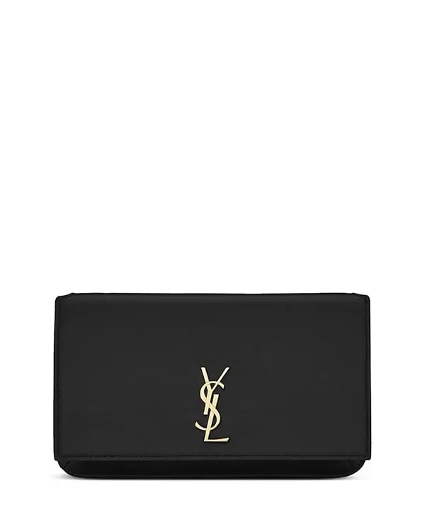 Saint Laurent Cassandre Crossbody Bag Phone Holder With Strap - Black