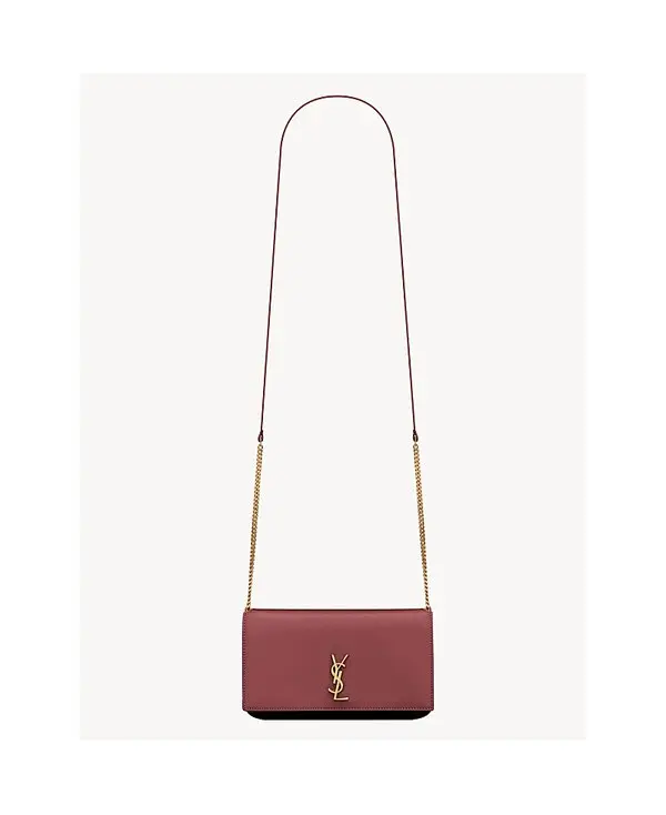 Saint Laurent Cassandre Crossbody Bag Phone Holder With Strap - Rouge Merlot