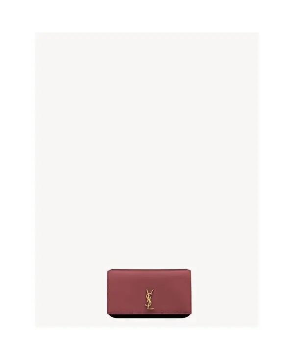 Saint Laurent Cassandre Crossbody Bag Phone Holder With Strap - Rouge Merlot