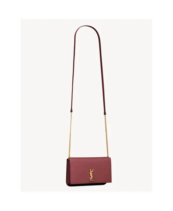 Saint Laurent Cassandre Crossbody Bag Phone Holder With Strap - Rouge Merlot