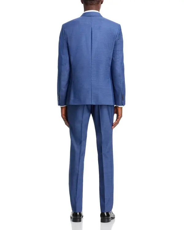 BOSS Huge 3 Piece Peak Lapel Slim Fit Suit - Navy