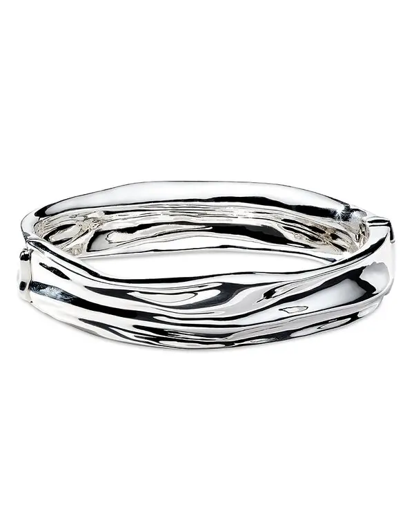 Ippolita Classico Crush Thin Hinged Bangle Bracelet - Silver