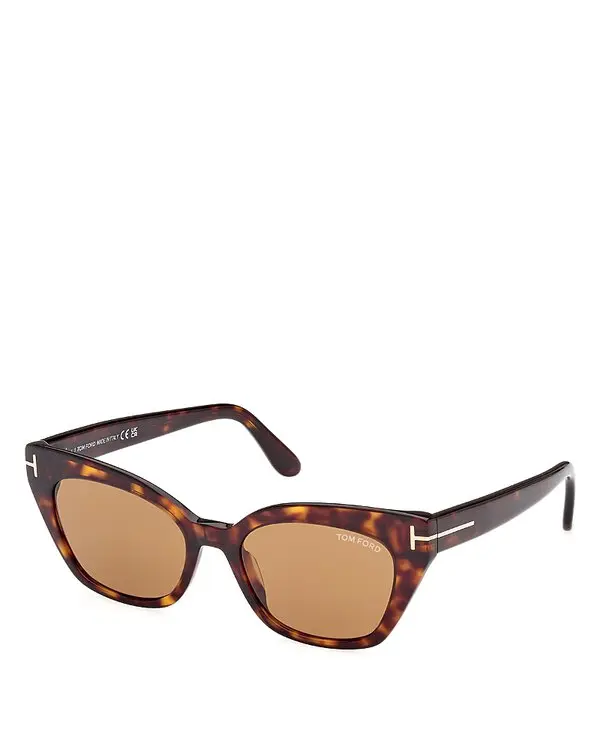 TOM FORD Cat Eye Sunglasses - Havana/brown