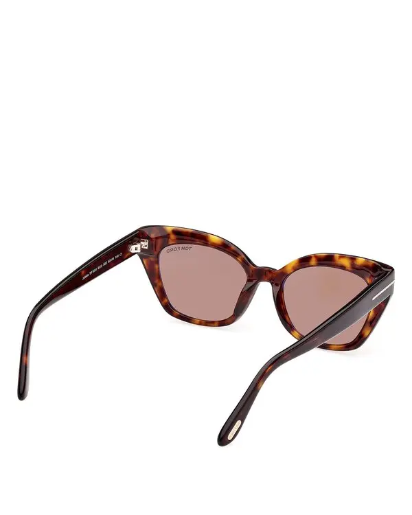 TOM FORD Cat Eye Sunglasses - Havana/brown