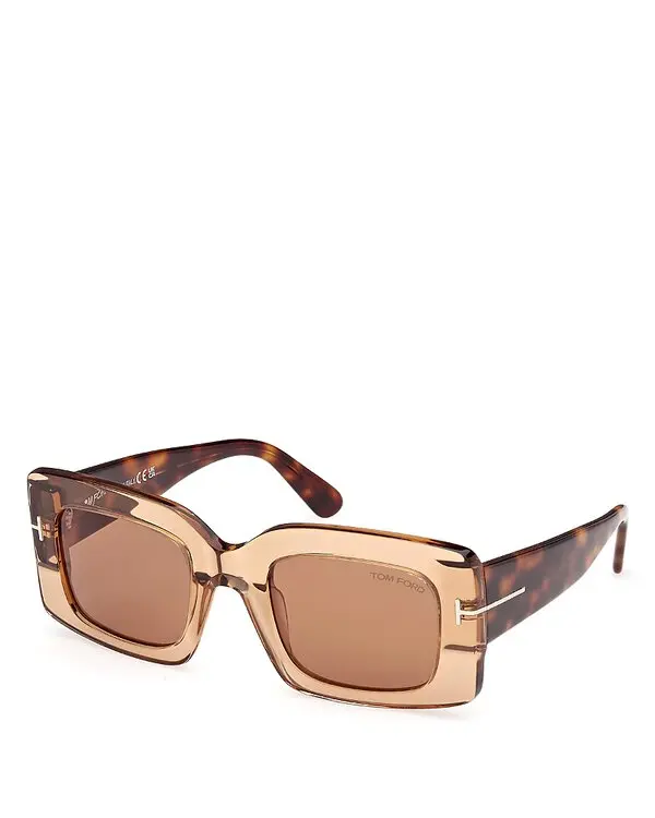 TOM FORD Rectangular Sunglasses - Brown/brown