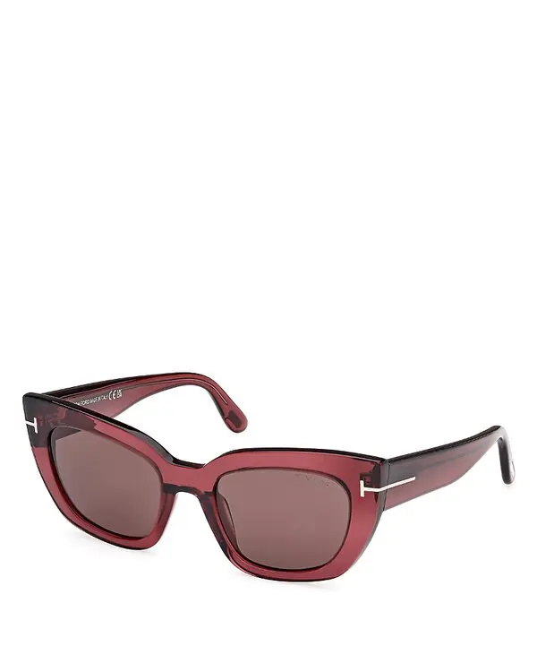 TOM FORD Butterfly Sunglasses, 52mm - Red/brown