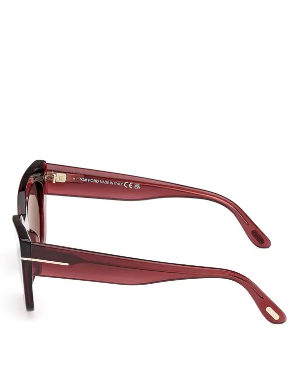 TOM FORD Butterfly Sunglasses, 52mm - Red/brown