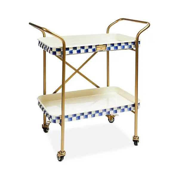 MACKENZIE-CHILDS Royal Check Two Tier Kitchen Cart - Multi